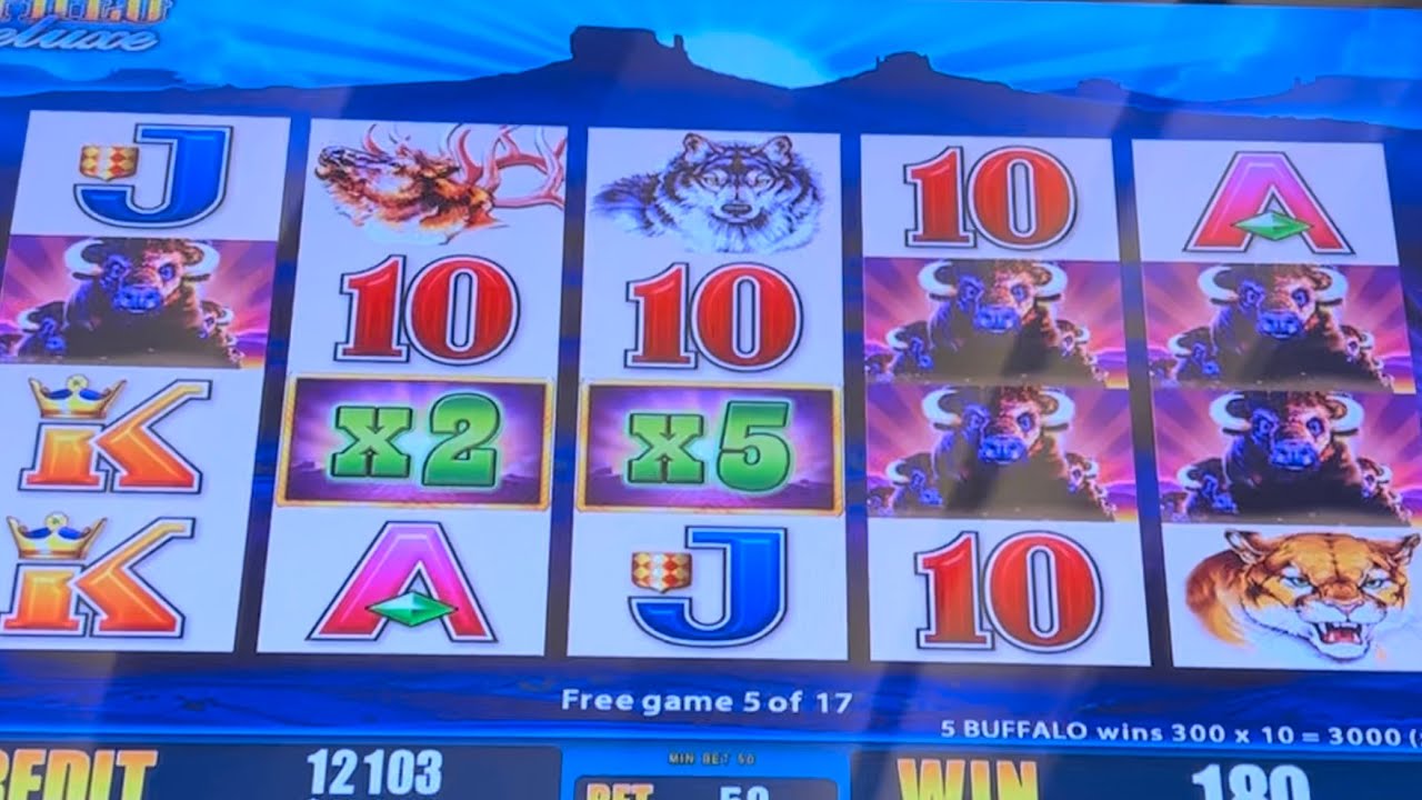 Buffalo Deluxe Slot Machine 10x Multiplier Massive Win! - YouTube