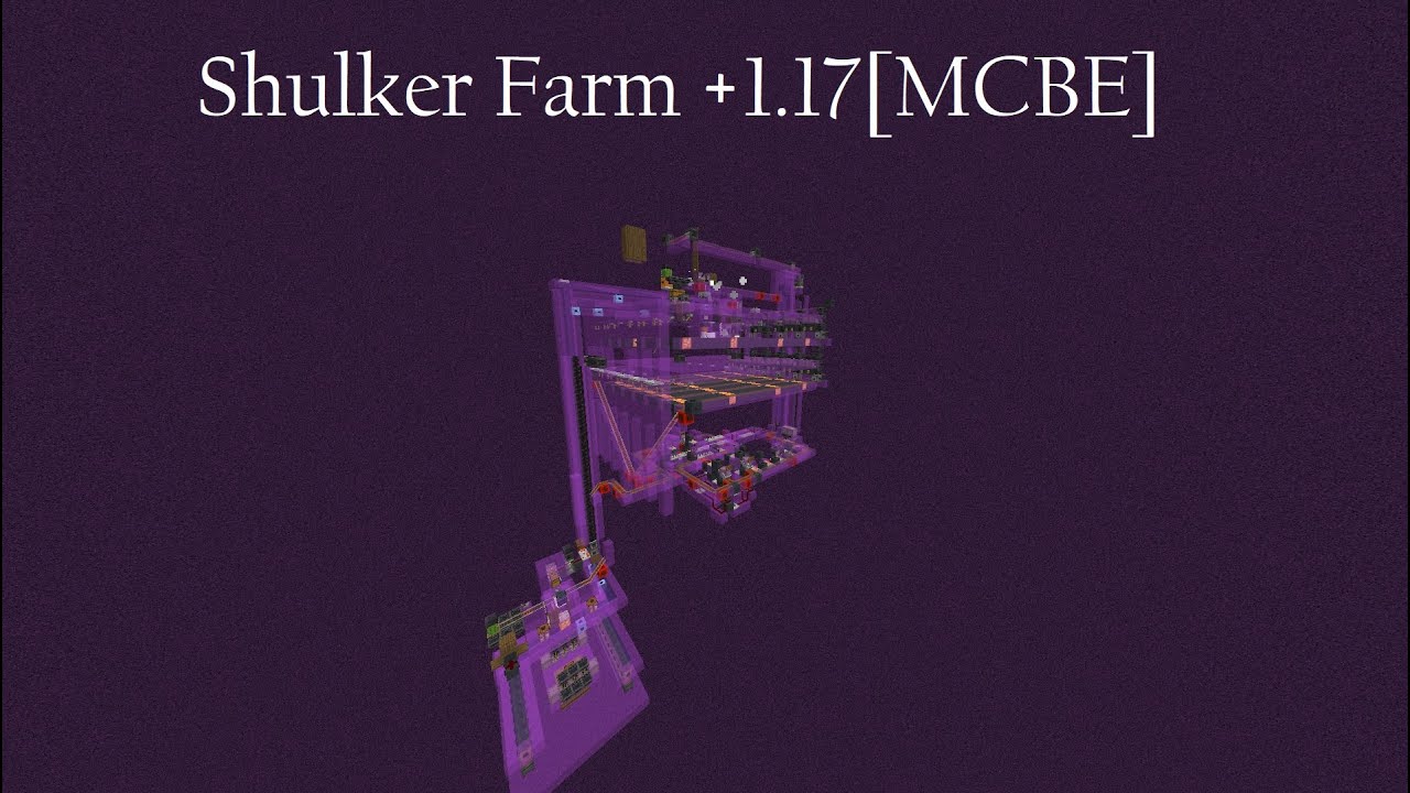 Shulker Farm +1.17 1 stack/hr [MCBE] - YouTube
