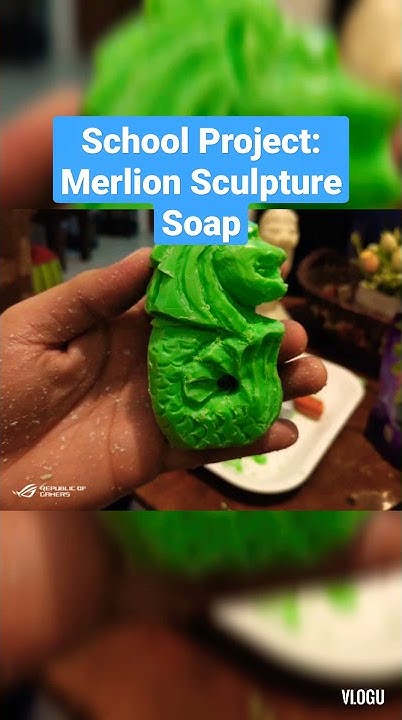 Merlion Soap Sculpture School Project for my niece - YouTube