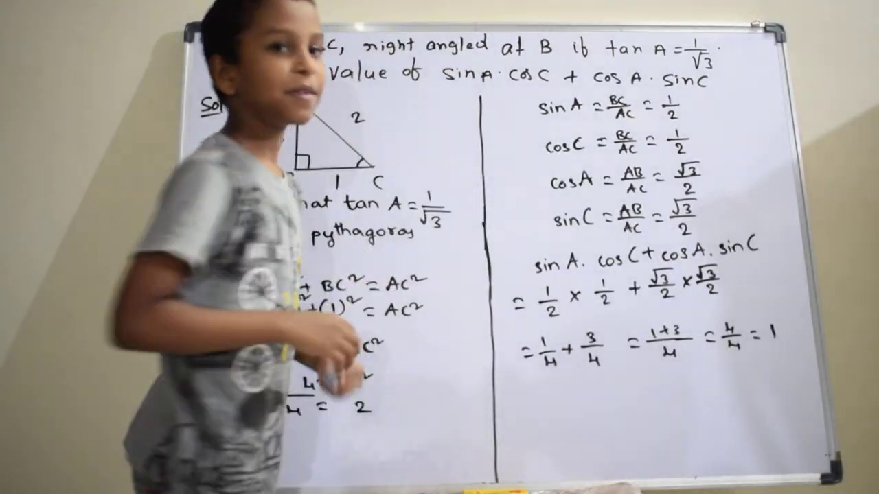 find the value of sin A cos C + cos A sin C| Trigonometric Ratios - YouTube