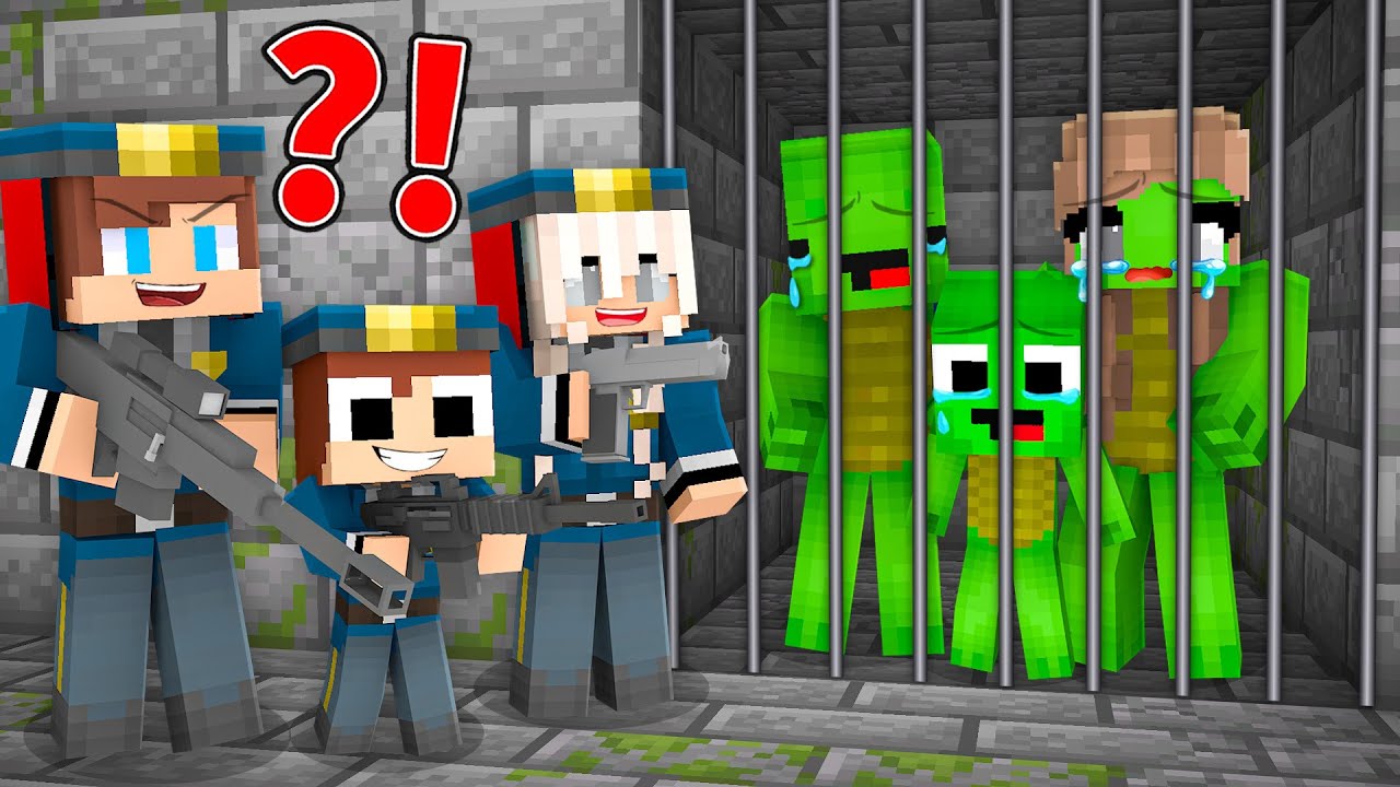 Why JJ POLICE Family Put Mikey Family in PRISON in Minecraft ? - Maizen - YouTube