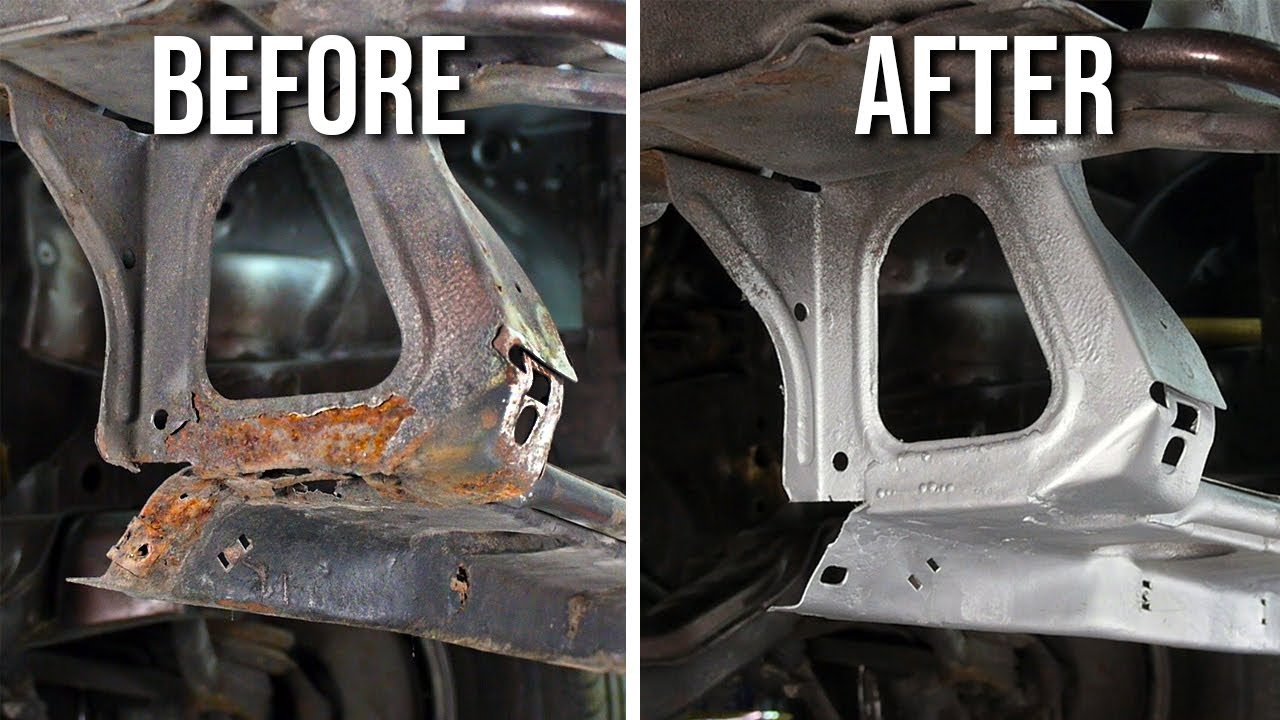 Remove Rust In Awkward Places - Mercedes W123 Restoration - YouTube
