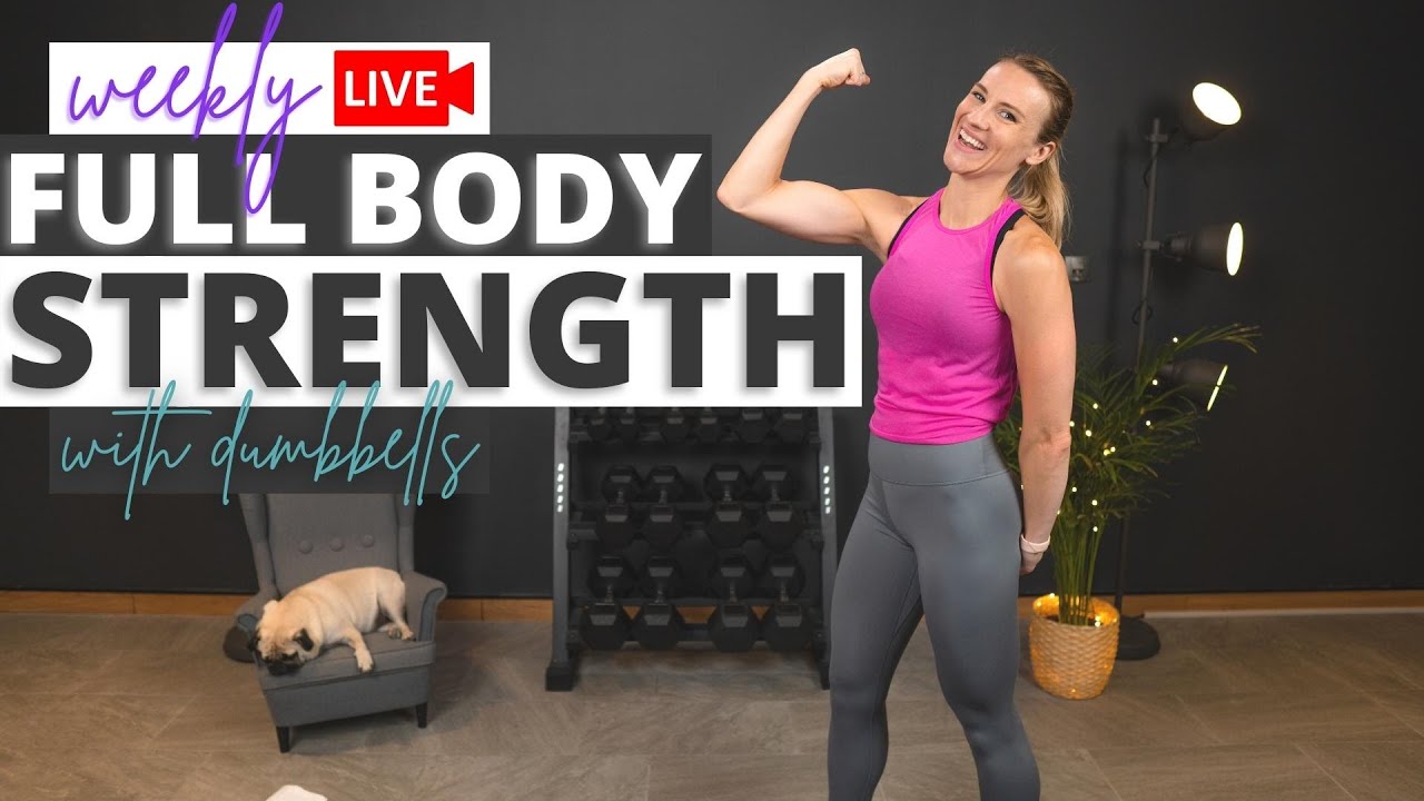 Full Body Workout with Weights | 30 Min Follow Along Home Workout - YouTube