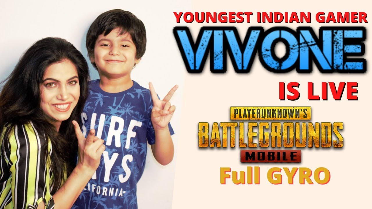 5 Year old Youngest Gamer Vivone: Pubg Mobile Live full gyro - YouTube