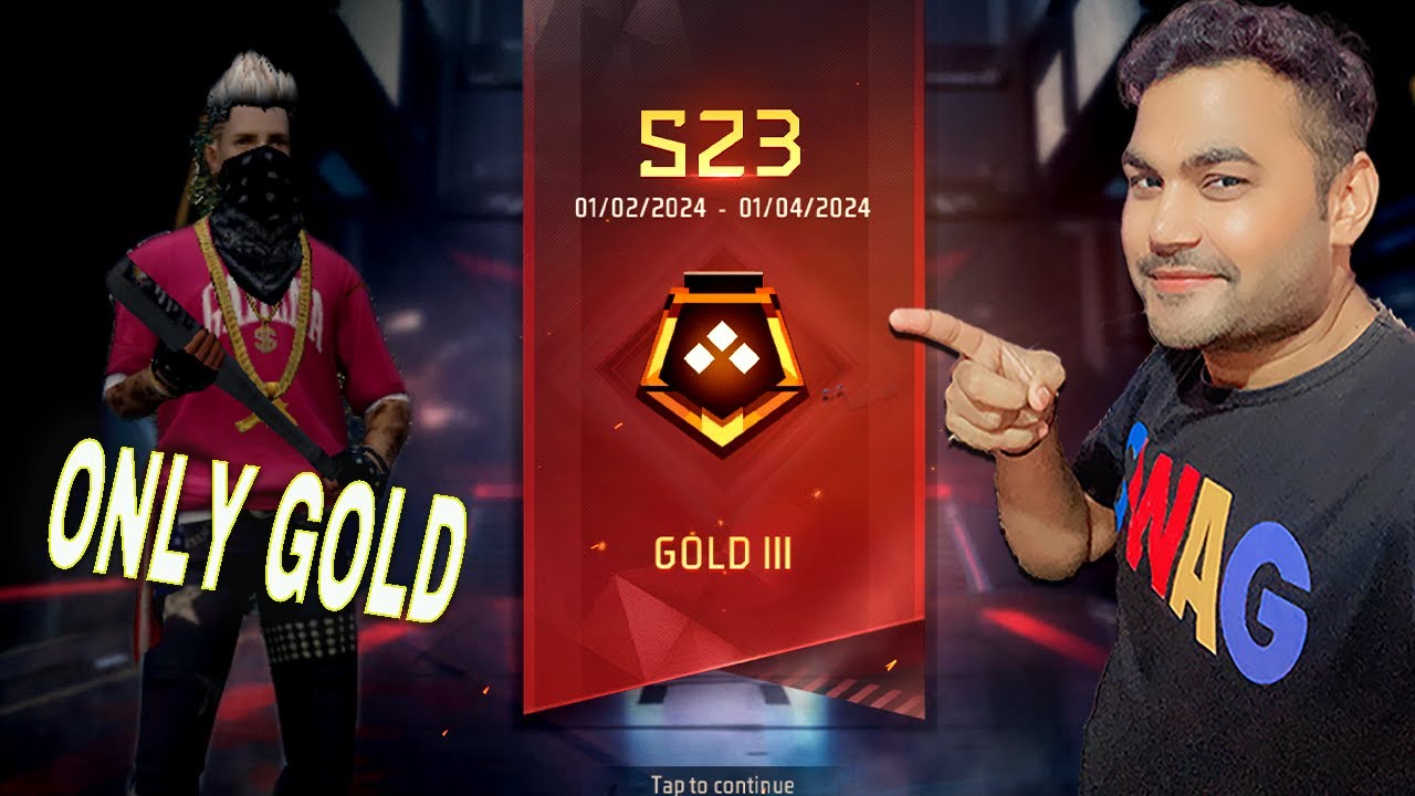 LIVE FREE FIRE GAMEPLAY | ONLY GOLD RANK | RANK PUSH - YouTube