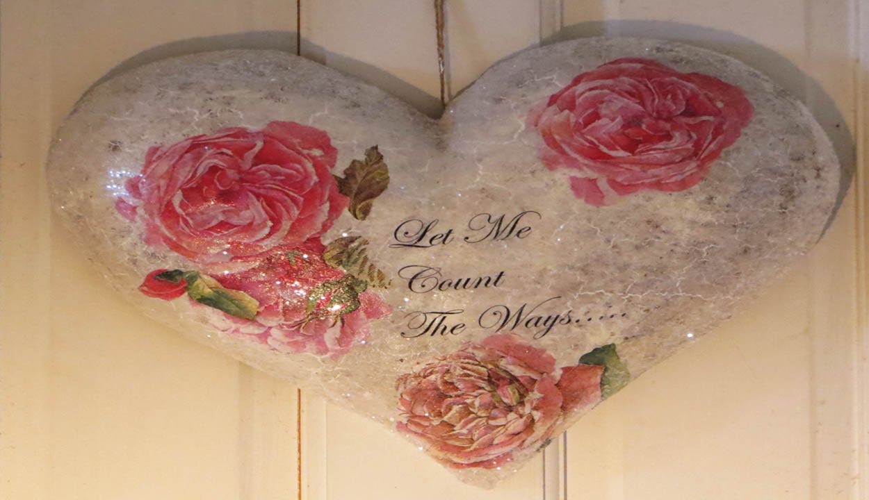 DIY Heart using Decoupage & a Transfer - YouTube