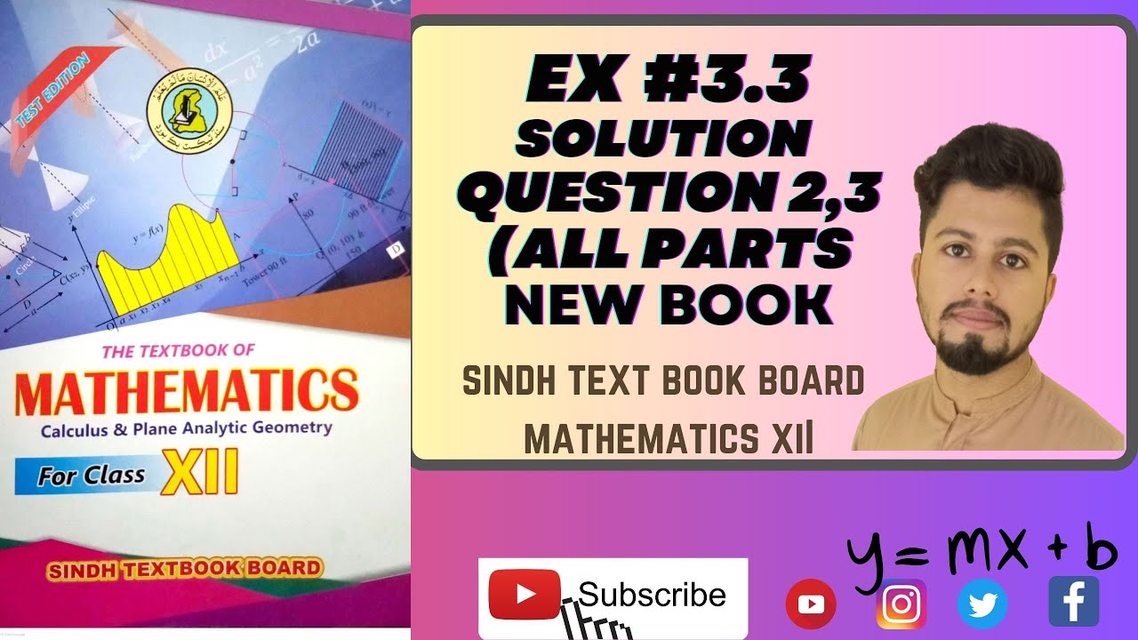 Exercise 3.3 | Class 12 maths | Sindh Board | New Book - YouTube