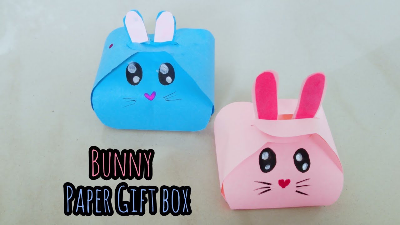 DIY GIFT BOX IDEAS | How To Make Bunny Gift Box | Origami Box @shnz_art ...