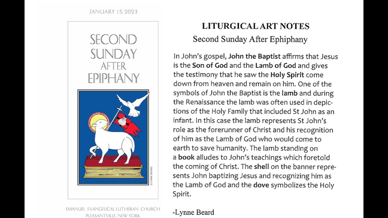 Epiphany 2, 9 AM Worship - 1/15/2023 at Emanuel Pleasantville, New York ...