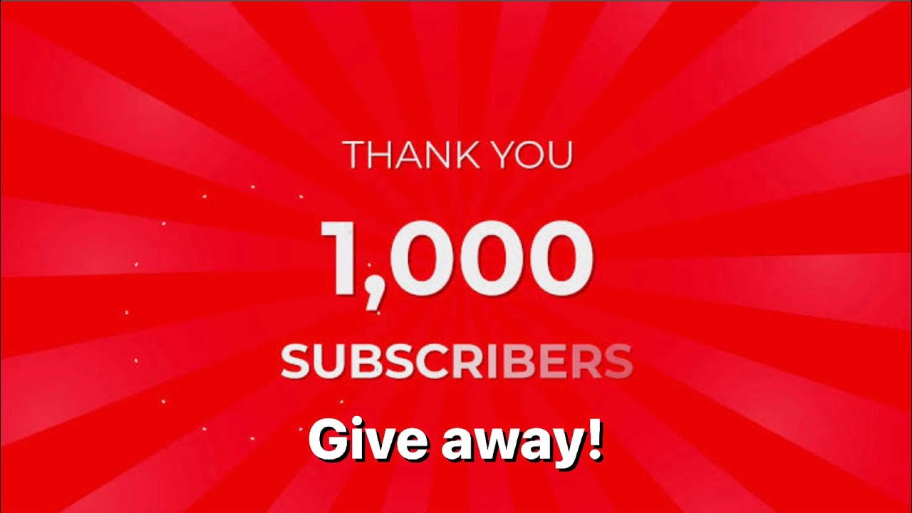 To celebrate 1000 subscribers…. A free giveaway! - YouTube