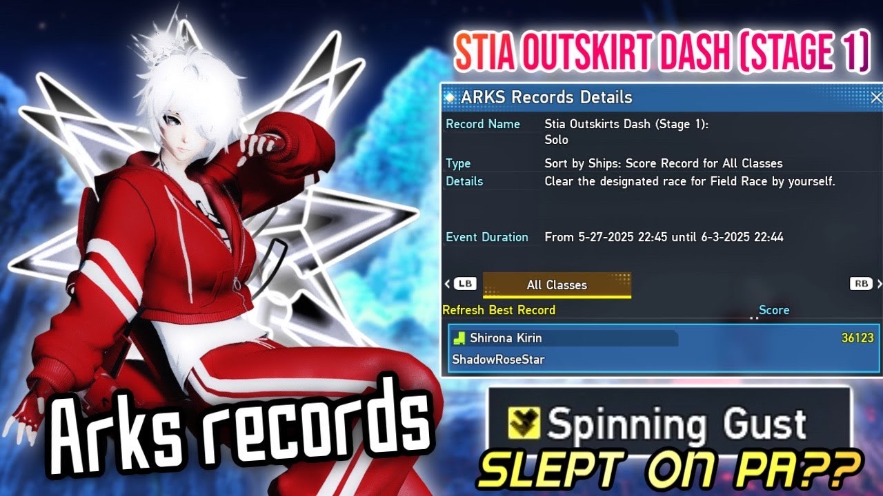 [PSO2NGS] Stia Outskirts Dash (Stage 1) | ARKS Records | 36,123 Points ...