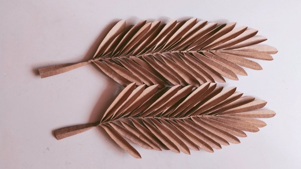 Cardboard dry leaves//cardboard craft ideas//reuse ideas//diy leaves ...