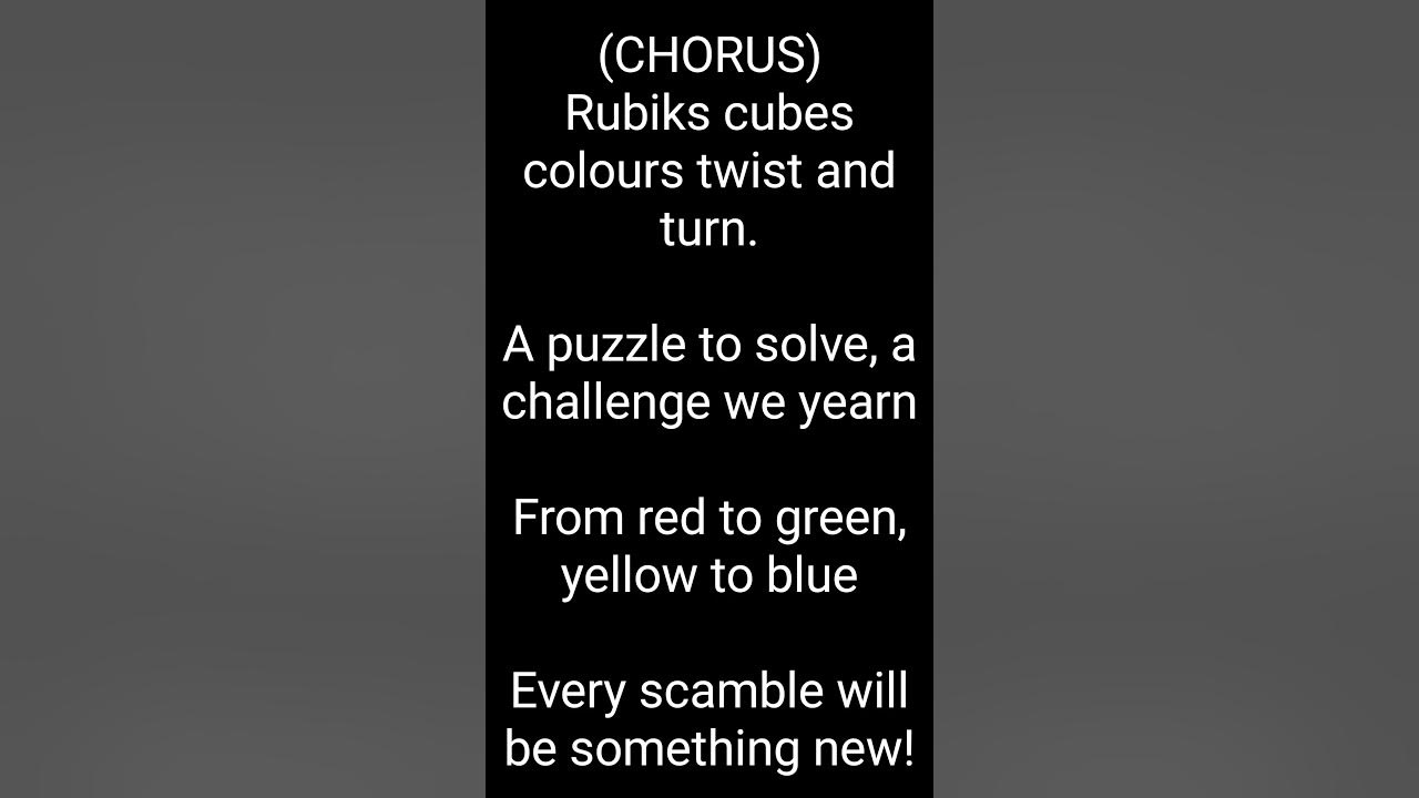 Cube head Rubik's cube song - YouTube