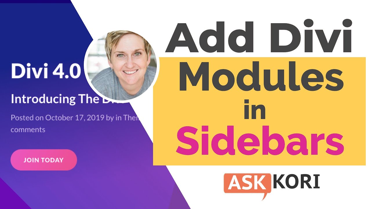 Add A Divi Module Into A Wordpress Sidebar Youtube