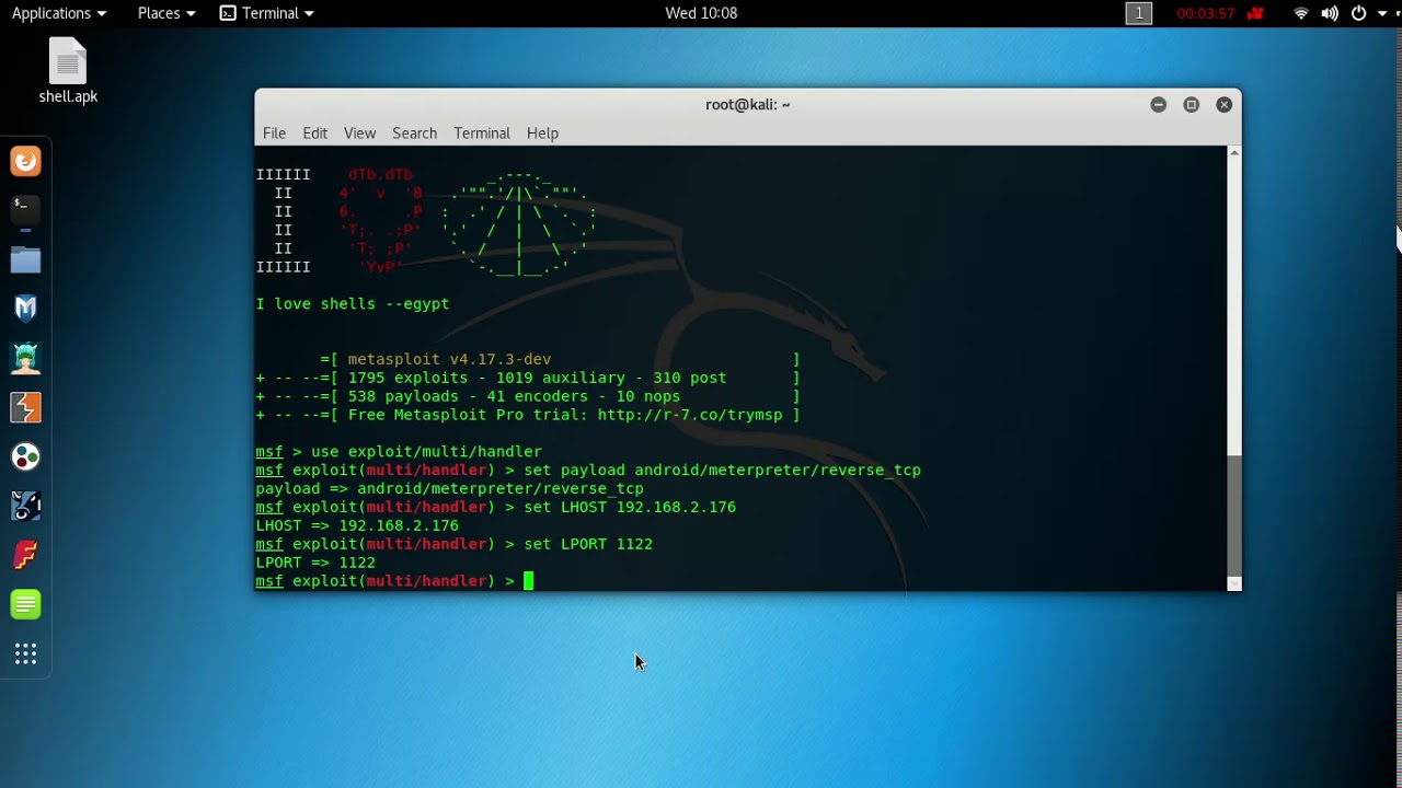 Hack Any Mobile Android Kali Linux 2019 Youtube
