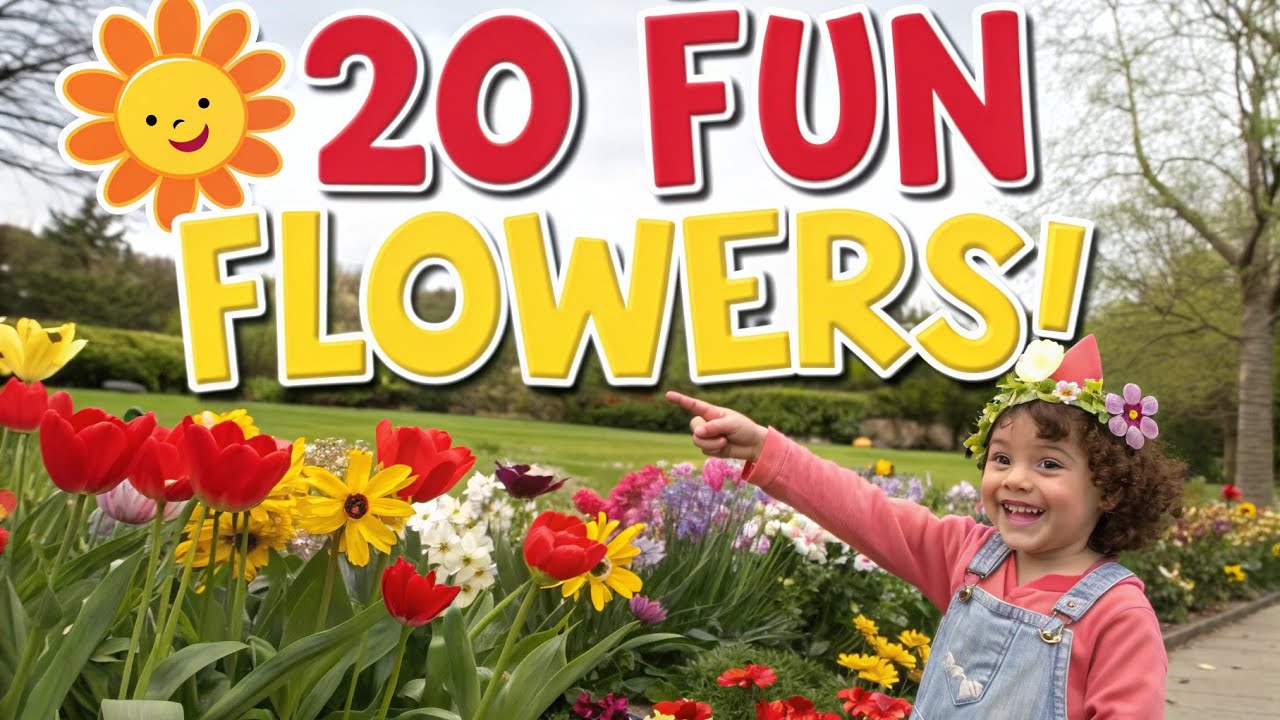 20 Flowers Kids Will Love! Names, Fun Facts & Learning - YouTube