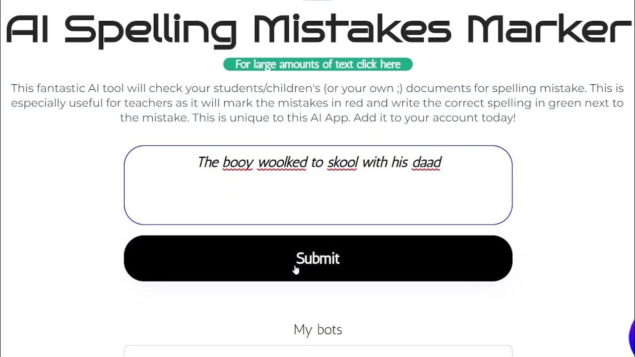 AI Spelling Mistakes Marker (Unlimited Text) | AI Teachers Tools ...