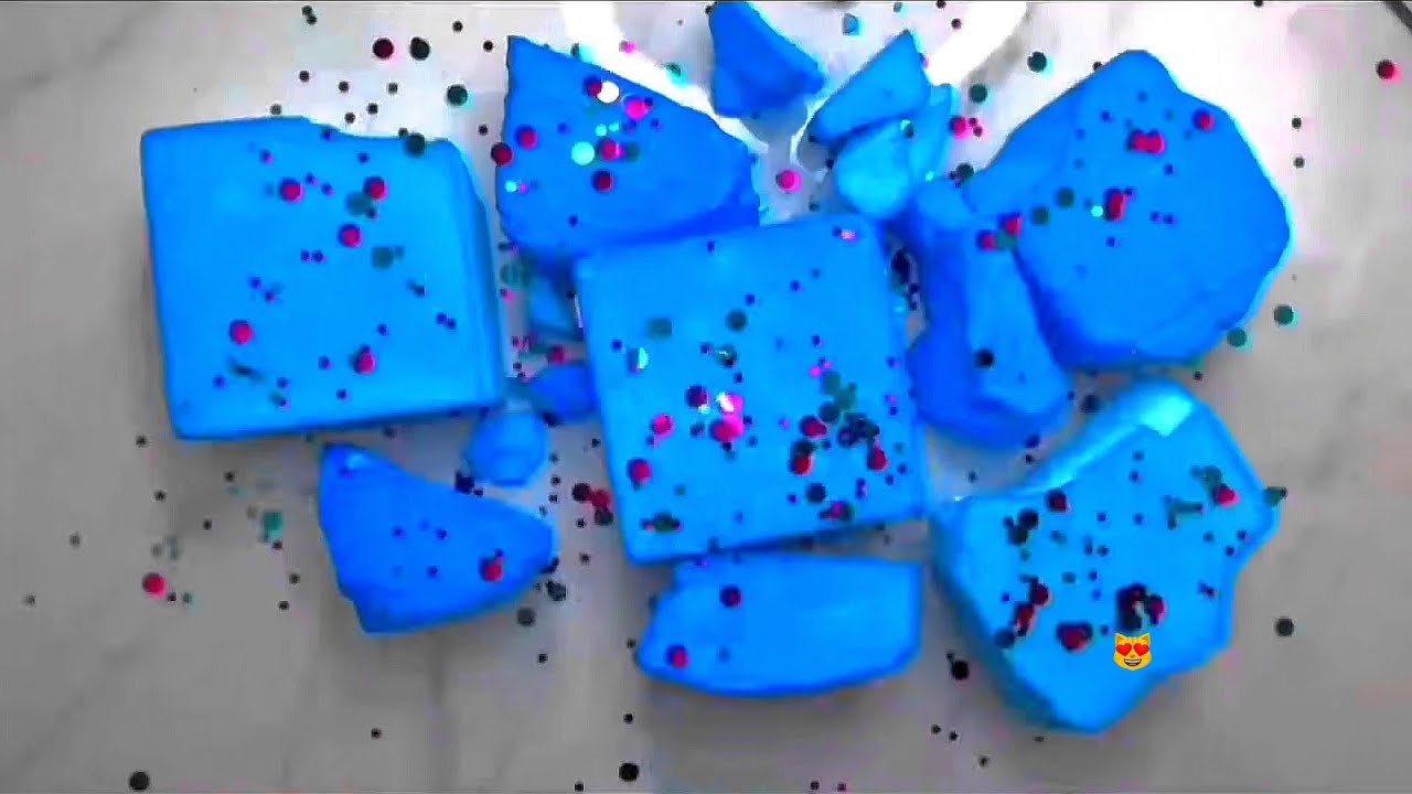 ASMR INDIGO DYED GYMCHALK CRUSH💙Edit|@amomanousasmr|Oddly satisfying ...