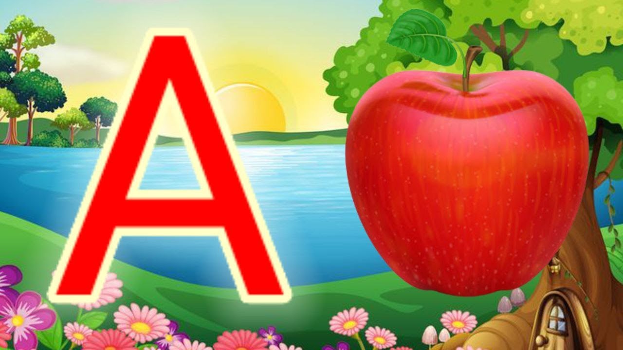 Learn alphabet with live example || abc song a for apple || abcd | 5 ...
