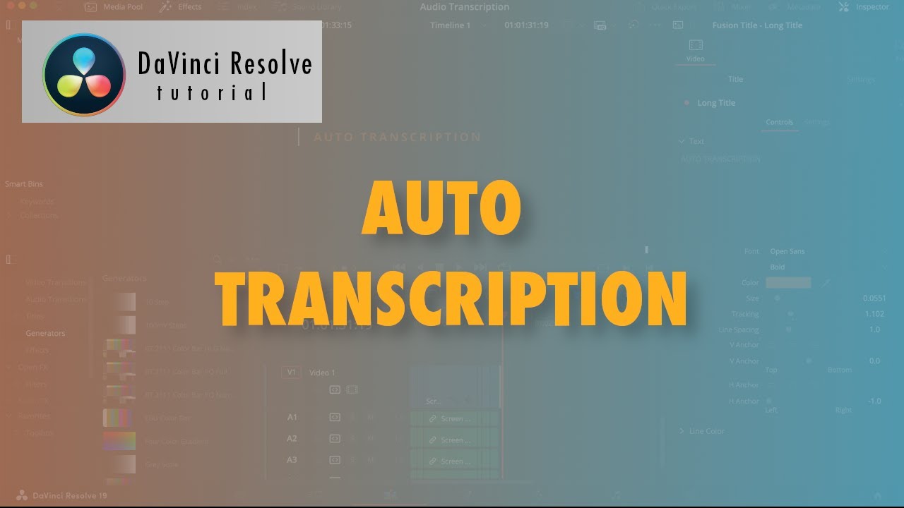 How to Auto-Transcribe in DaVinci Resolve | Basic Tips and Tricks - YouTube
