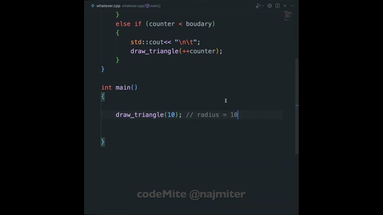 Draw A Triangle ð Recursively C Programming Tutorial Programming Tutorial Recursion Youtube