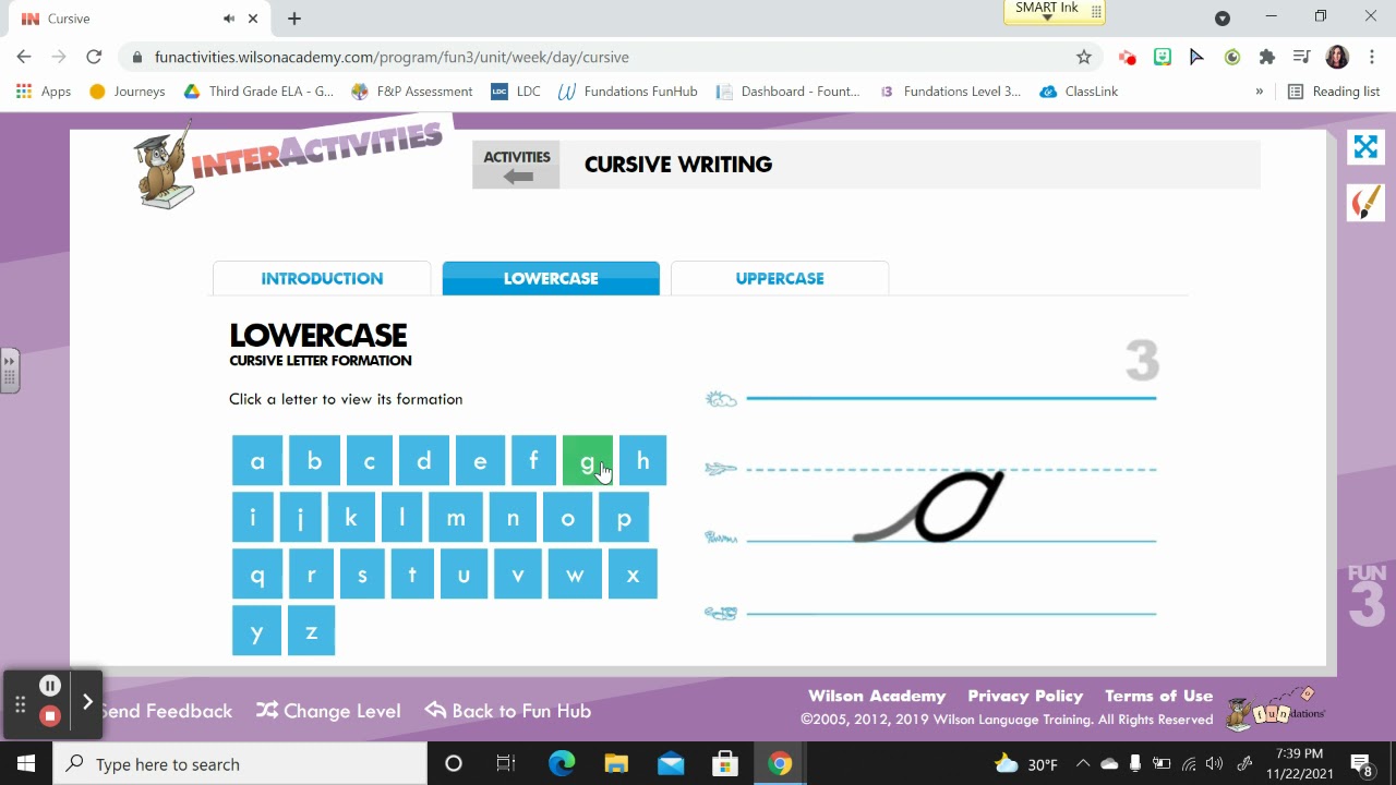 2 O'clock Letter: Lowercase "g" - YouTube