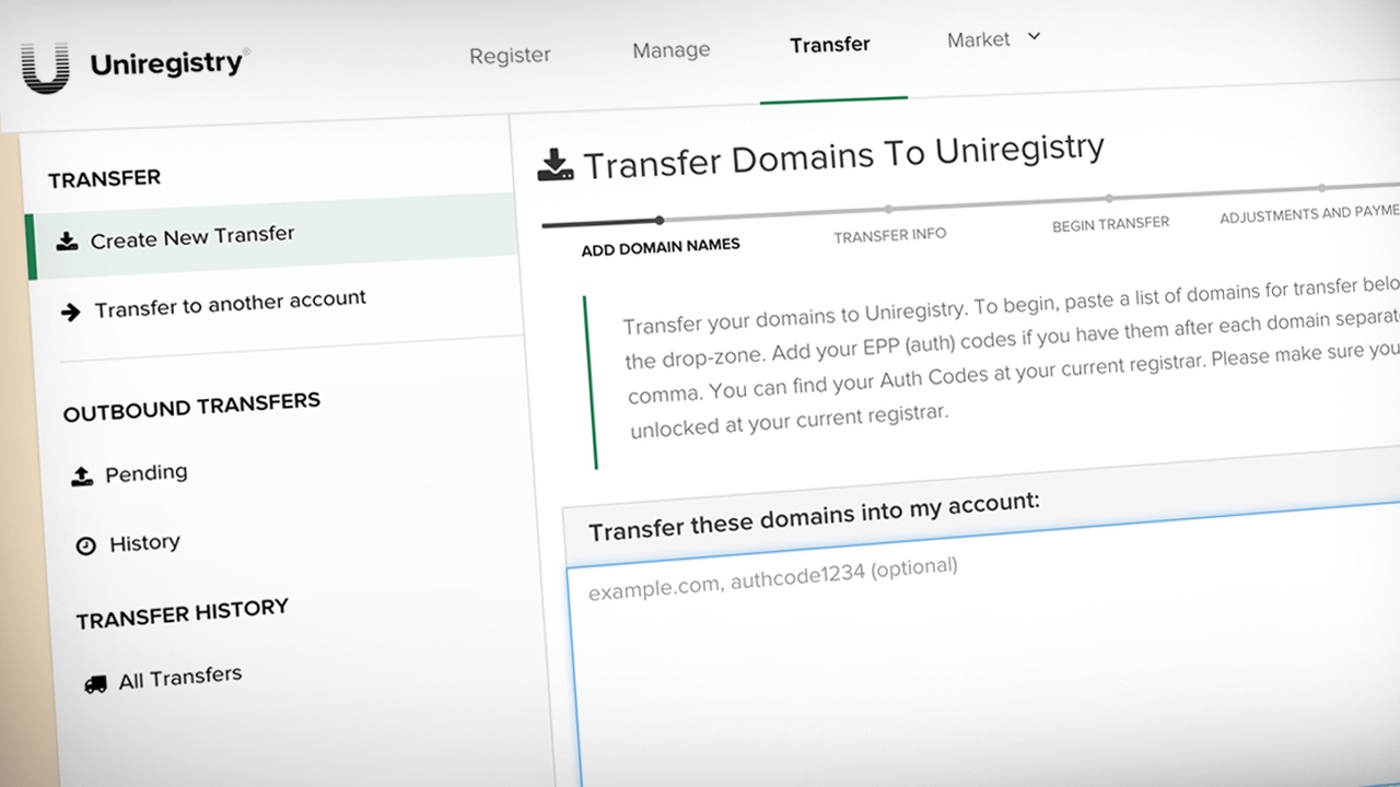 It's Easy To Transfer Domain Names To Uniregistry - YouTube
