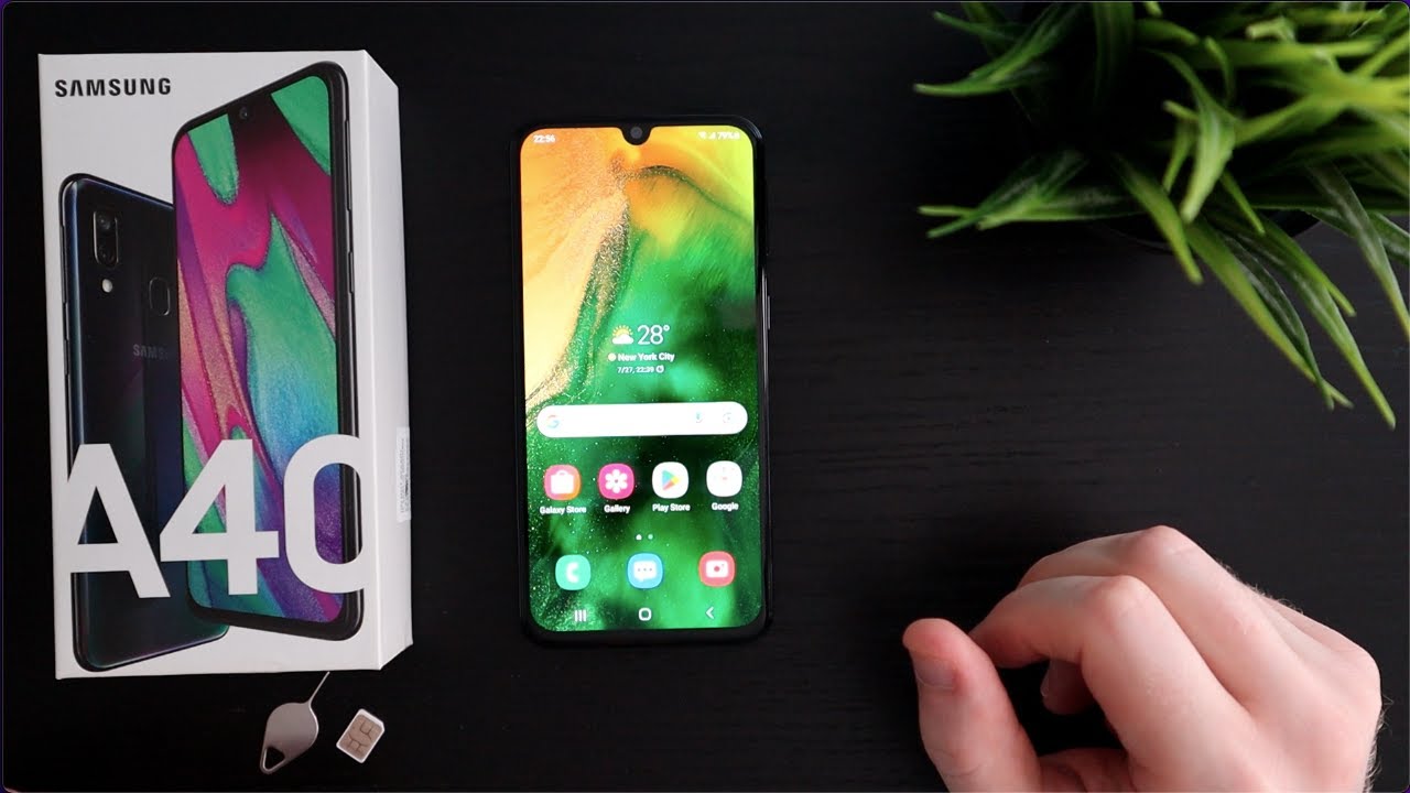 Samsung Galaxy A40 | How to Insert SIM Card (SIM 1 Slot Tutorial) - YouTube