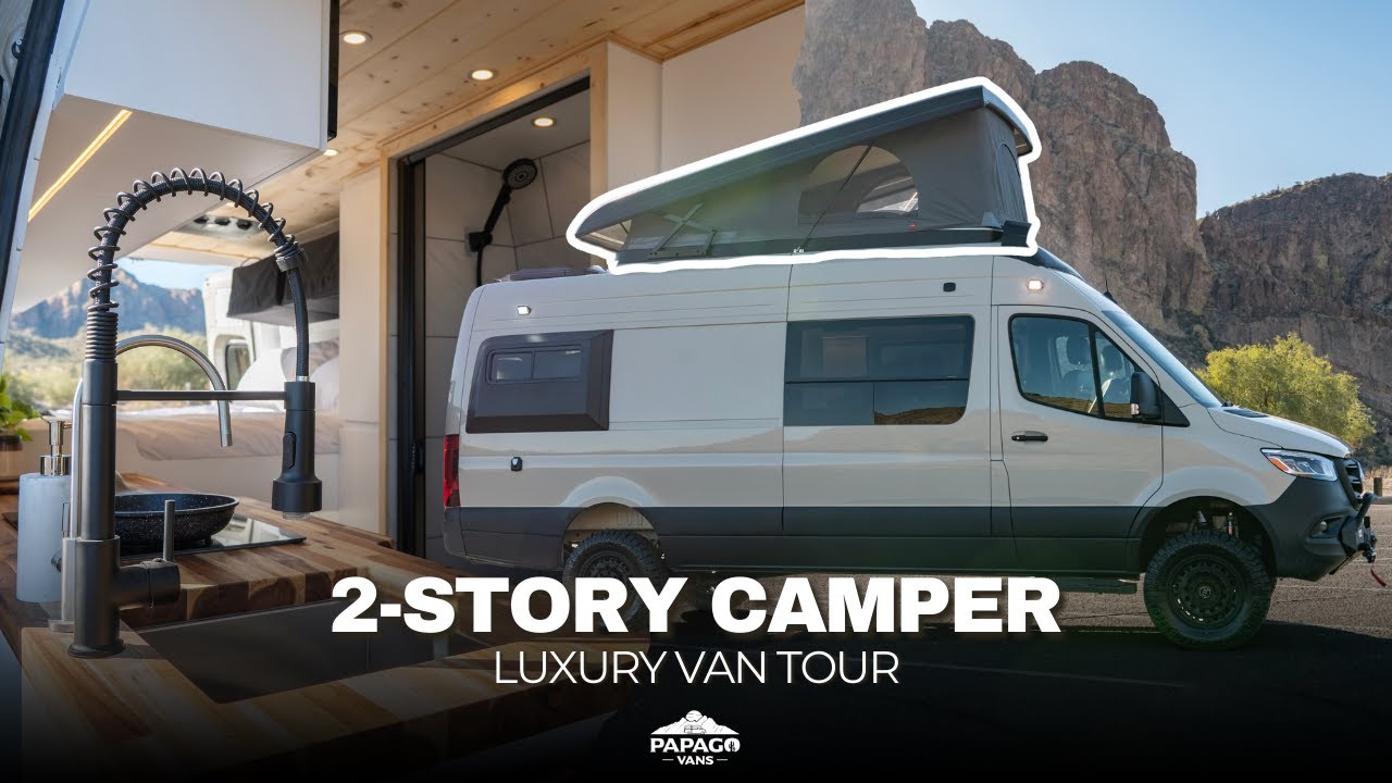 This Camper Van Has 2 Stories?! | Van Tour Tuesday #24 - YouTube
