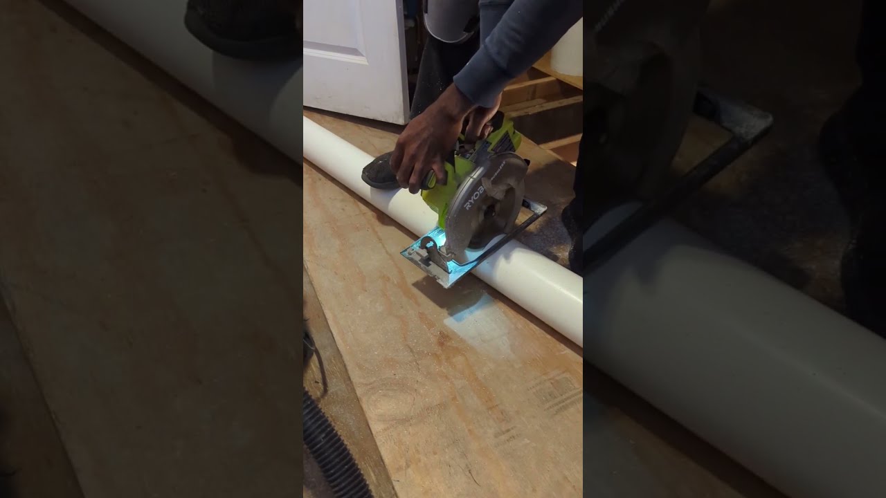 Cutting PVC Pipe With Circular Saw
