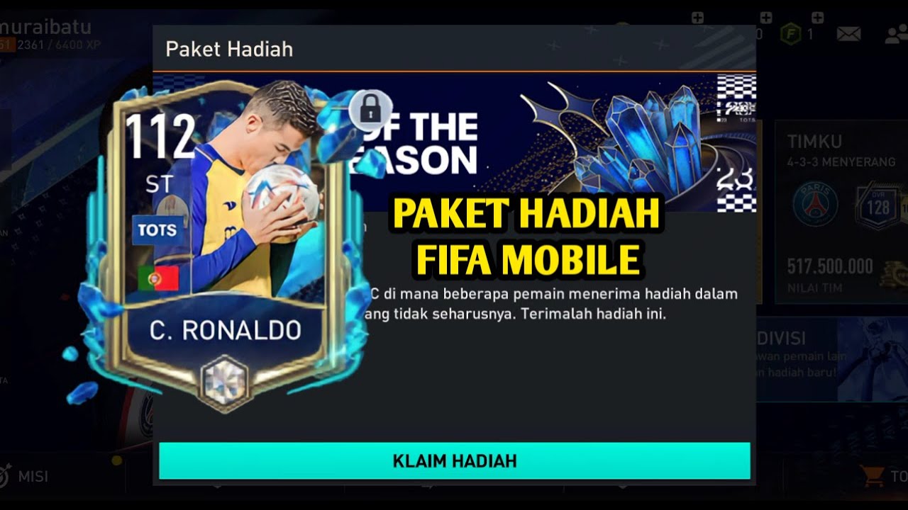 Waktunya Klaim Hadiah Paket Tots 112 Fifa Mobile - YouTube