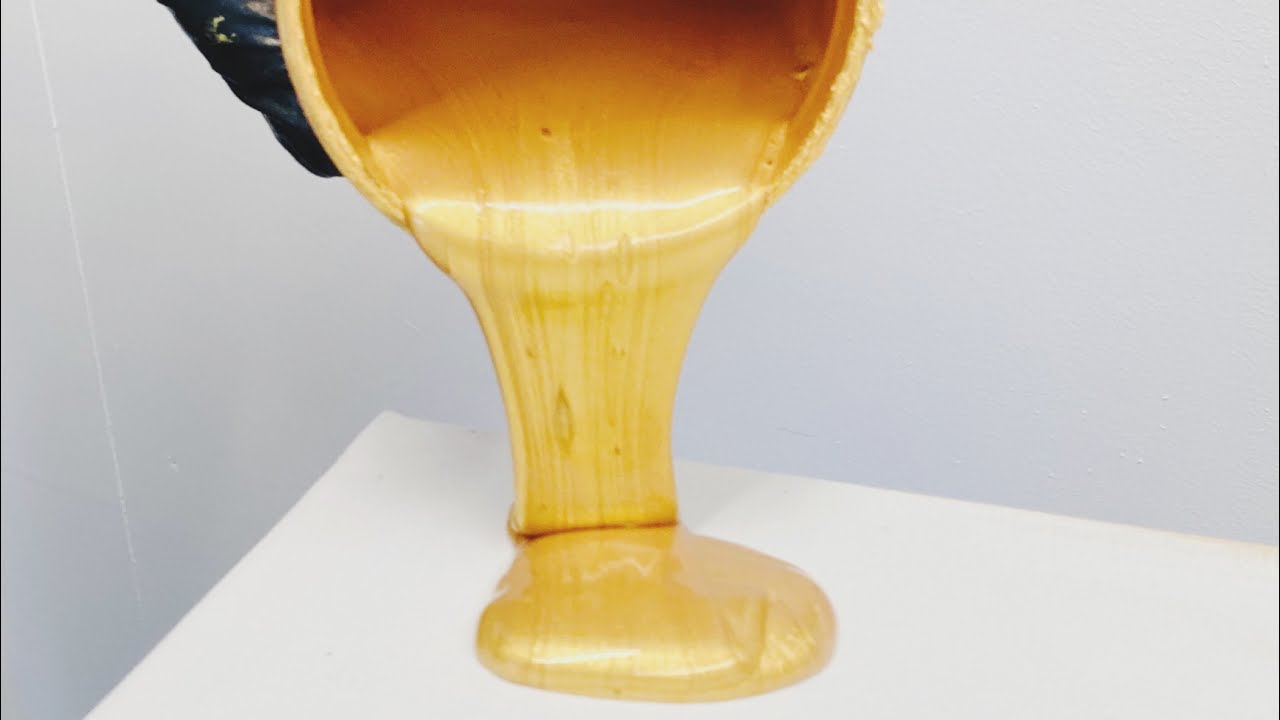 Liquid Gold Metallics Fluid Art Collab With @MarkJRatcliffeArt - YouTube