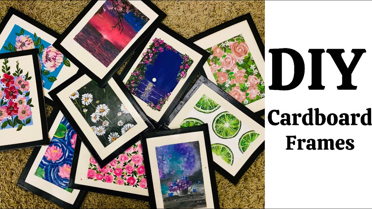 DIY- cardboard frames/ easy picture frame making at home / handmade ...