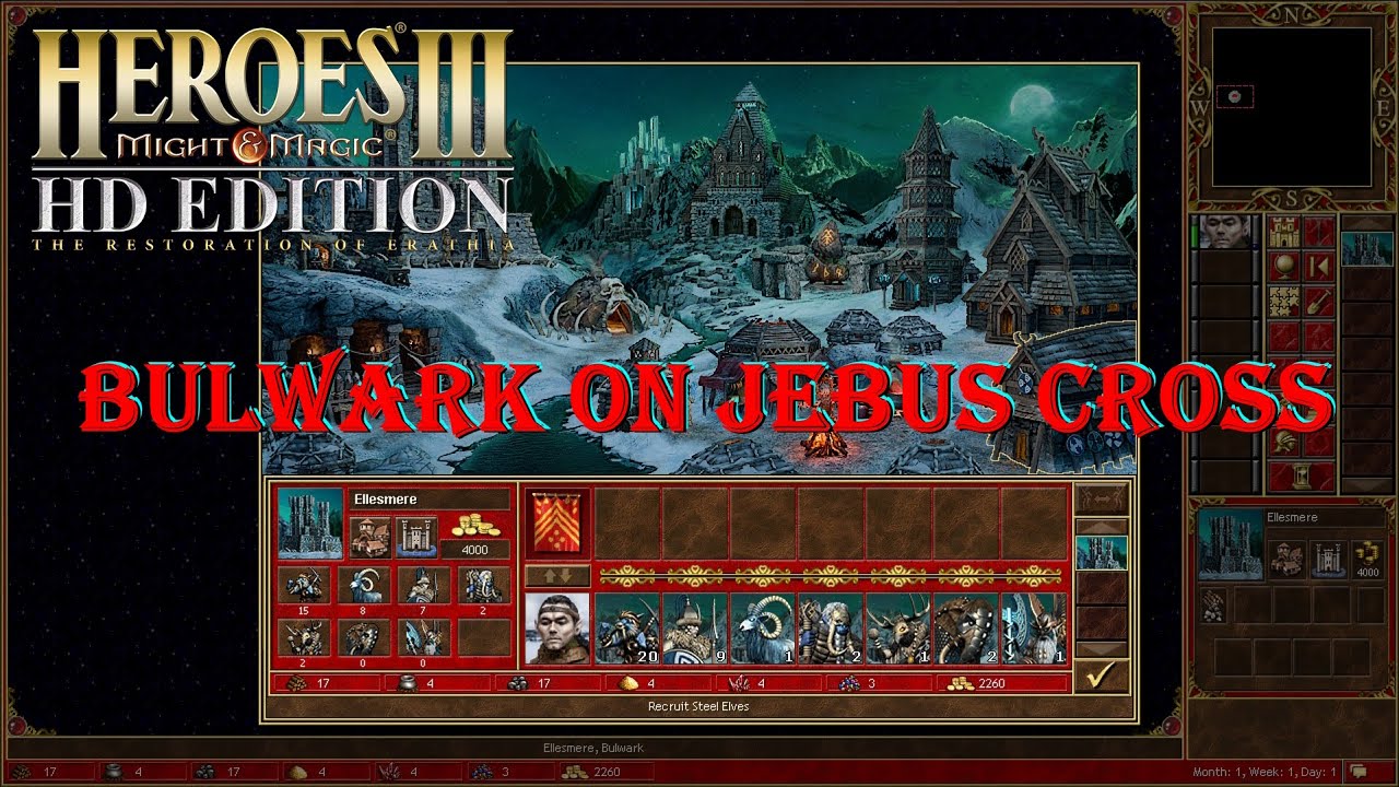 Heroes III HOTA Bulwark town on Jebus Cross gameplay - YouTube