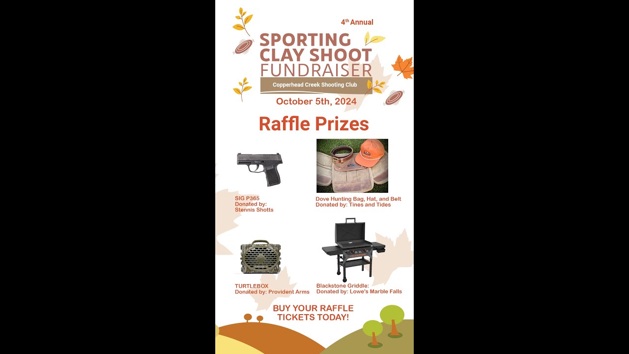 4th Annual Clay Shoot I Raffle Prizes - YouTube