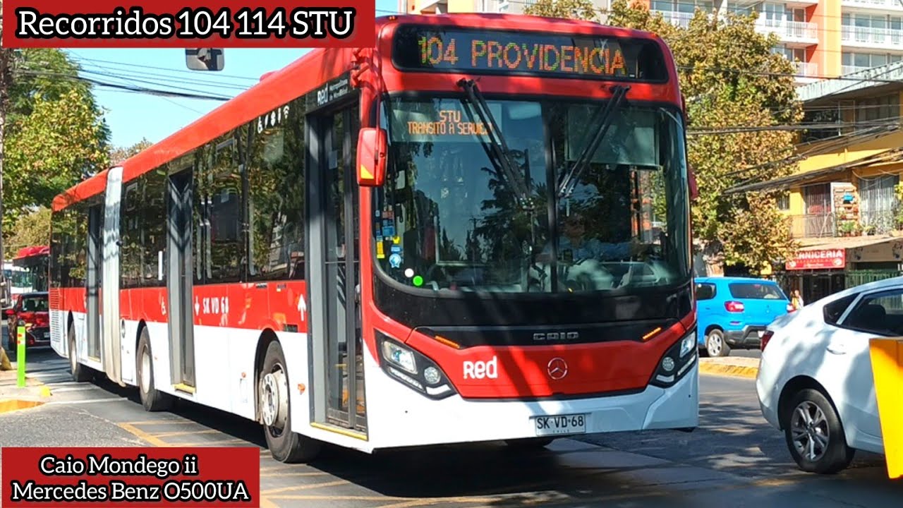 Recorridos 104 114 STU Urbano Red Movilidad con buses articulados - YouTube