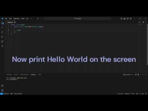 First JAVA Program Hello World - YouTube