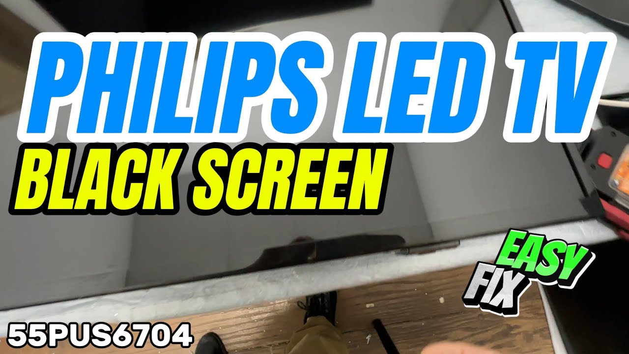How to fix black screen PHILIPS LED TV 55PUS6704, disassemblig guide ...