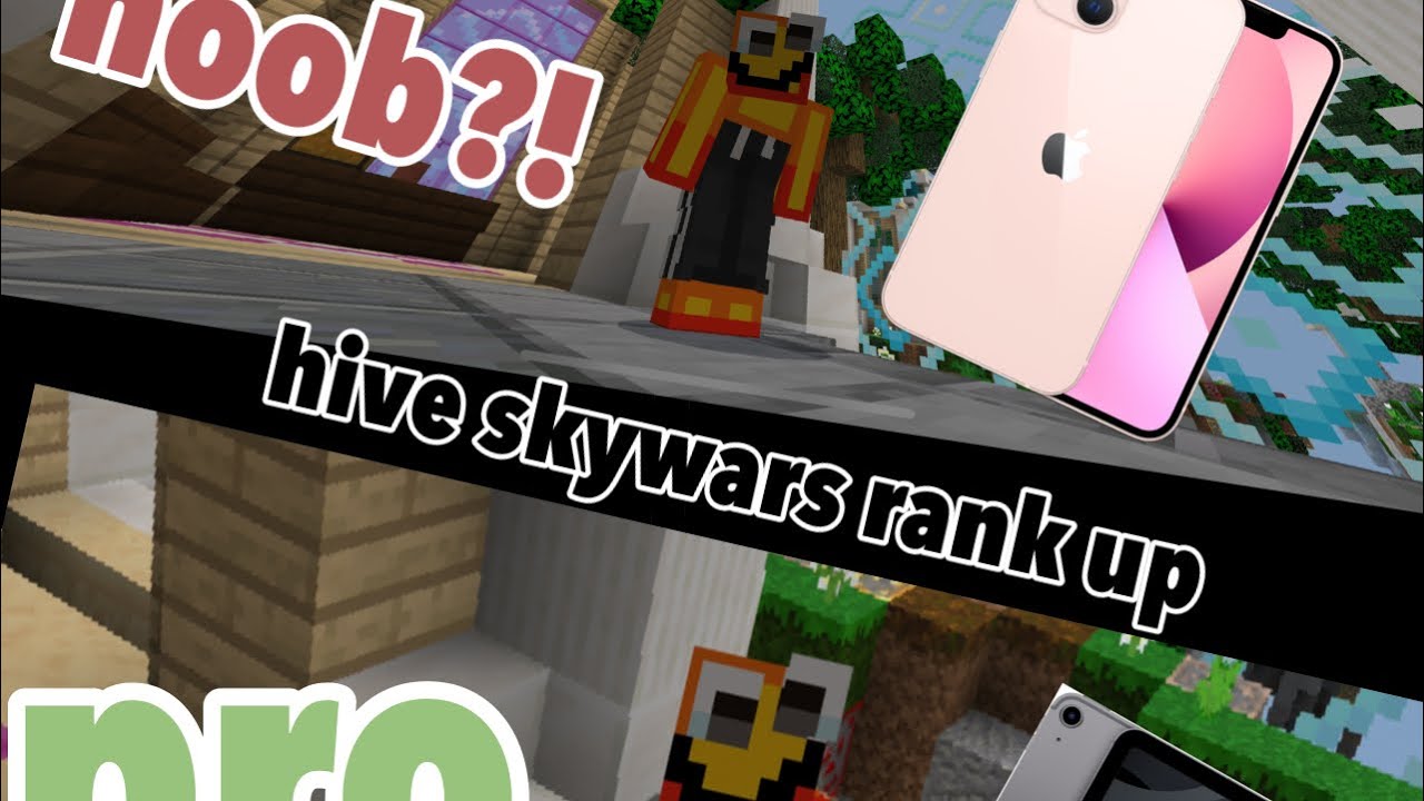 iPad pro tries phone (hive skywars rank up) - YouTube