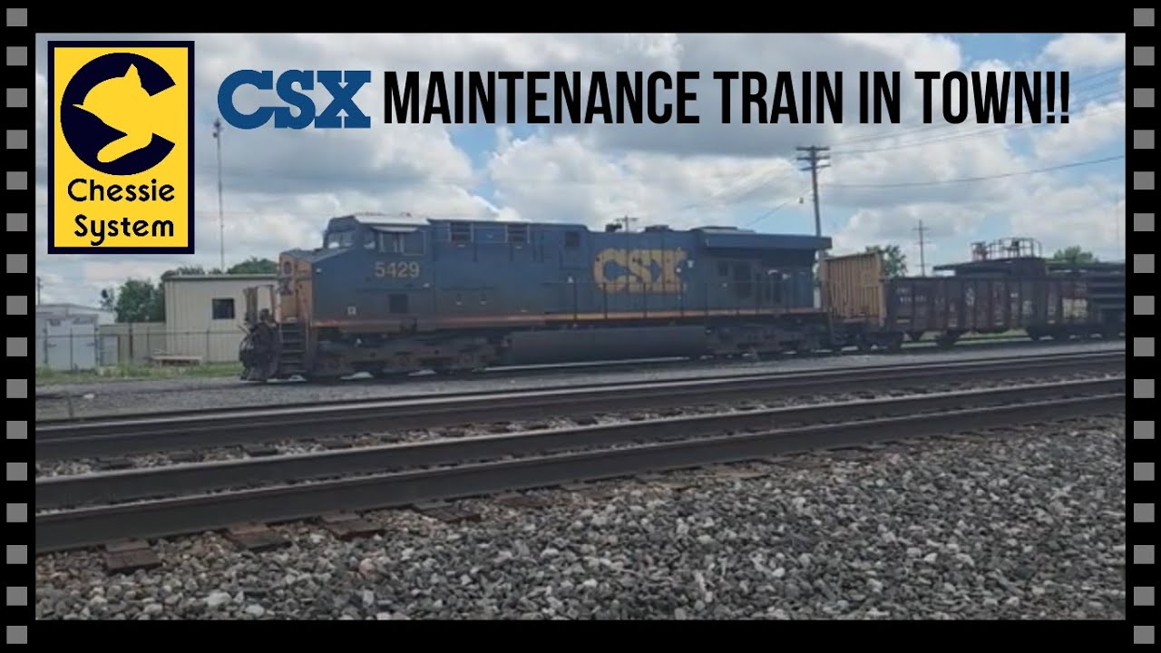 7/4/23 CSX Maintenance Train in town! #csxstrains #canadiannational ...
