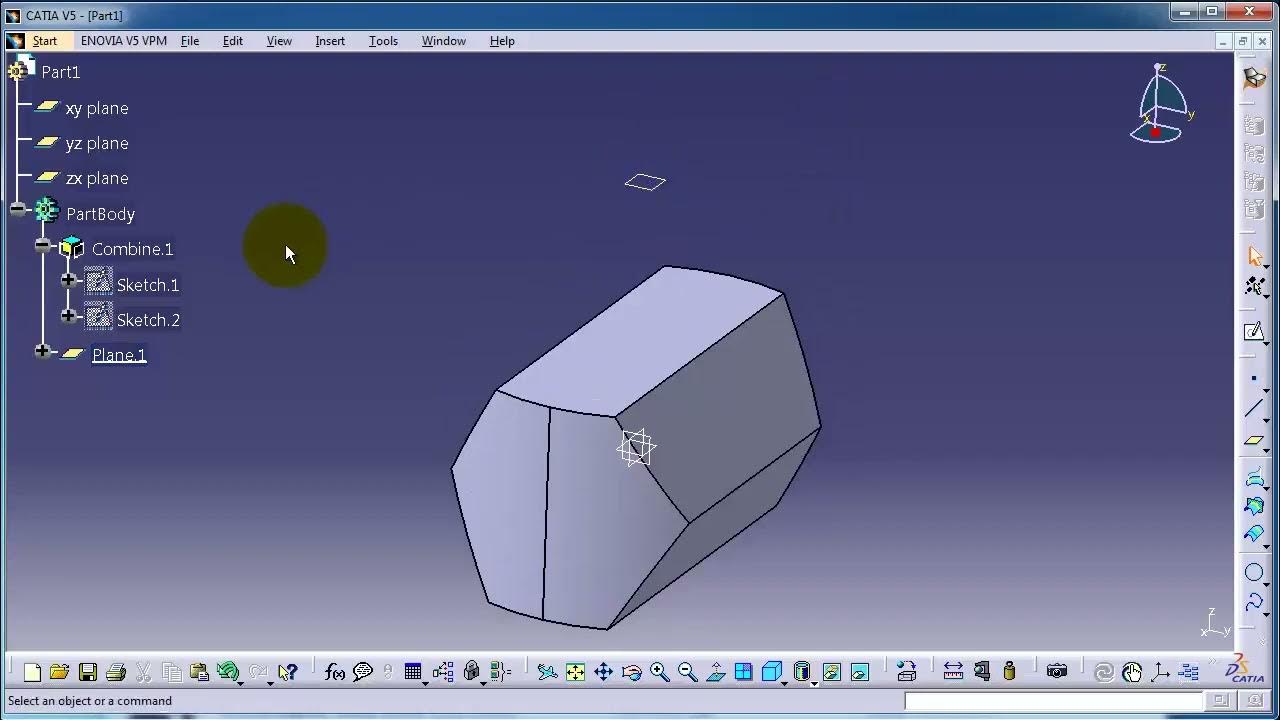 39 CATIA Beginner Tutorial Inserting Reference Planes - YouTube
