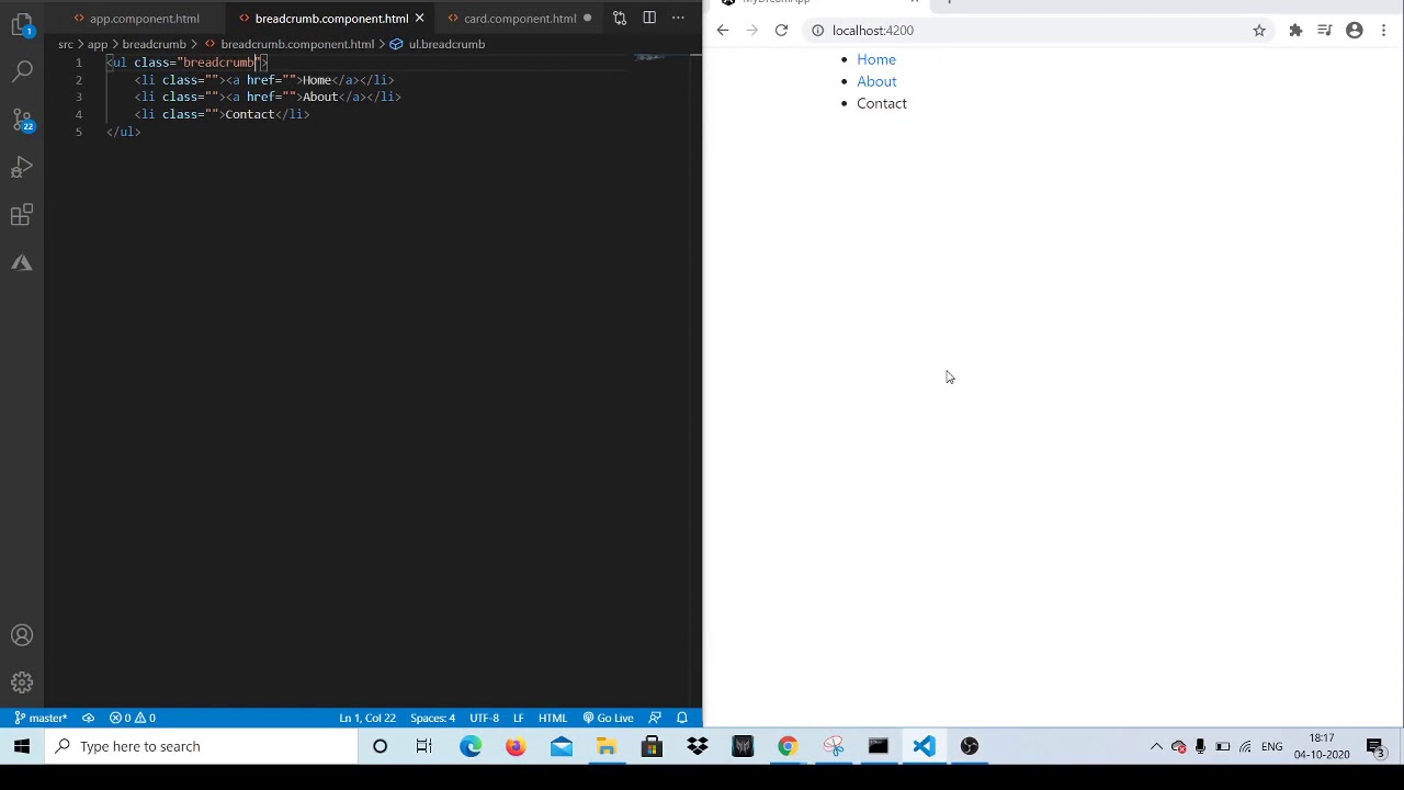 Bootstrap 4: Breadcrumb Bootstrap 4: Breadcrumb