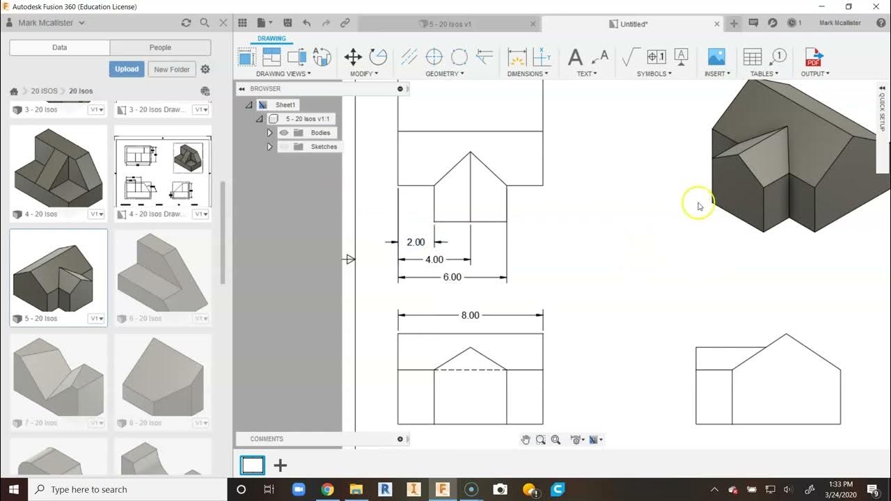 Autodesk Fusion Tutorial – Technical Drawing Creation - 20 Isos Project ...