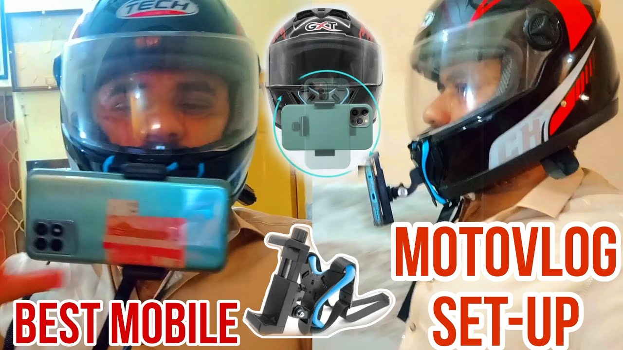 Best Mobile MotoVloging Setup | Helmet Mount For Mobile | BilalNazeer ...
