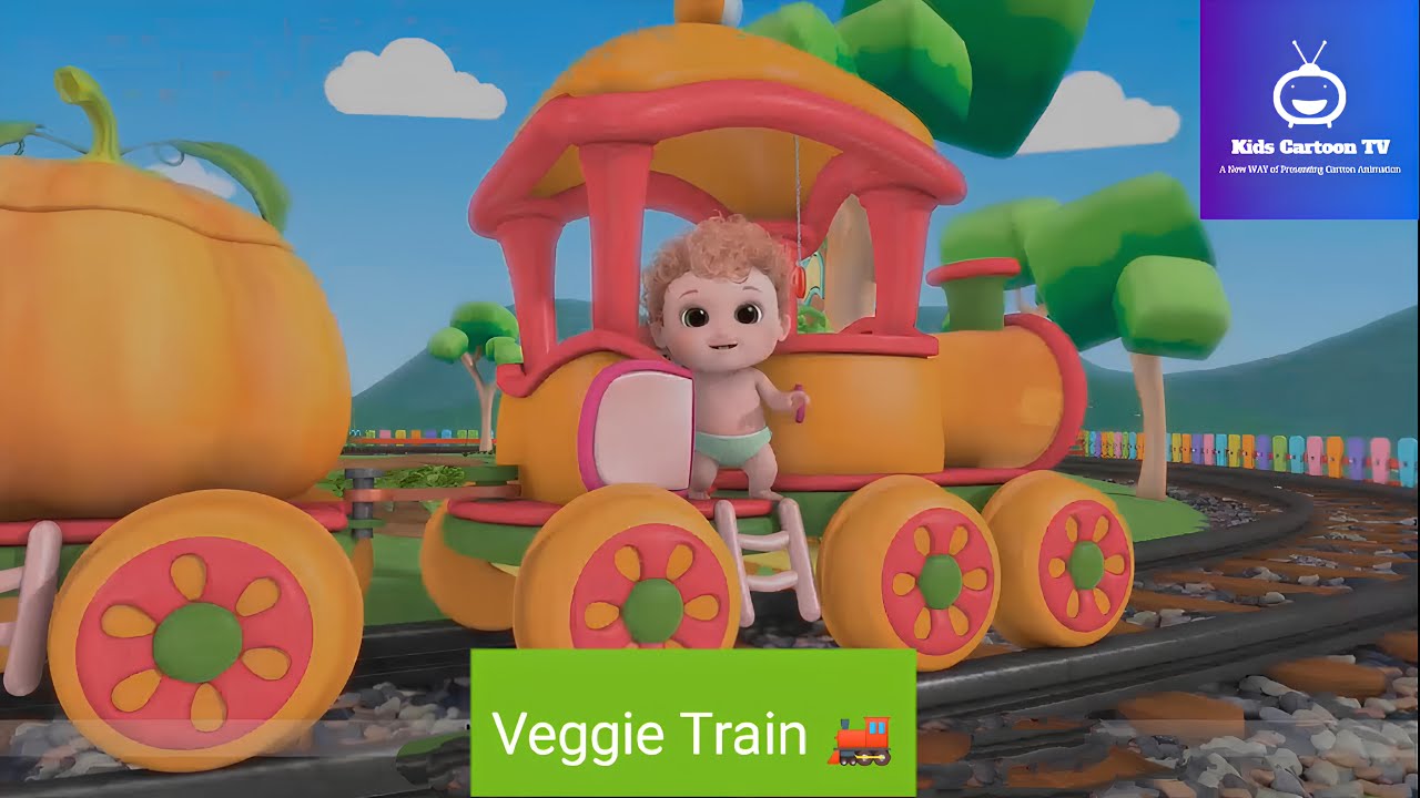 Let's take a Ride on a VEGGIE TRAIN | Nursery Rhymes | Kids Songs ...