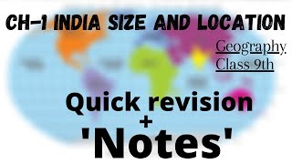 Cbse Class 9 Geography Chapter 1 India Size And Location Handwritten ...