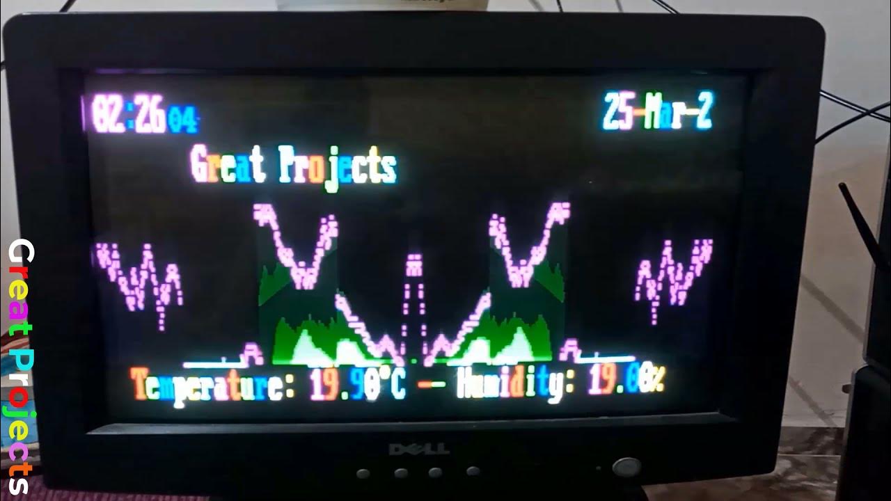 Spectrum Music Visualizer With ESP32 and VGA Monitor - YouTube