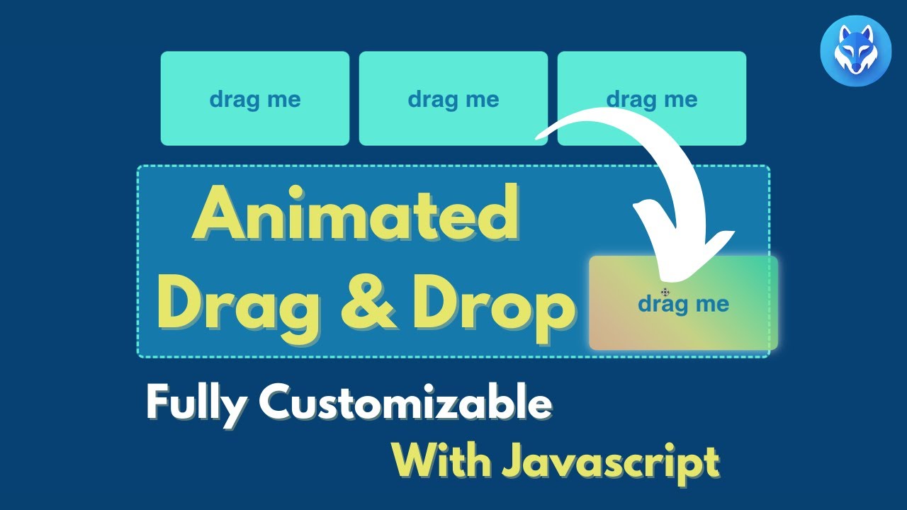 Animated Fully Custom Drag And Drop Html And Css And Javascript Youtube 2206