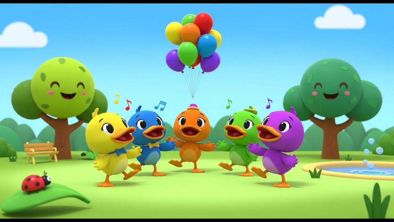 Dancing Ducks in the Park | Nursery Rhyme for Kids | Preschool Learning ...