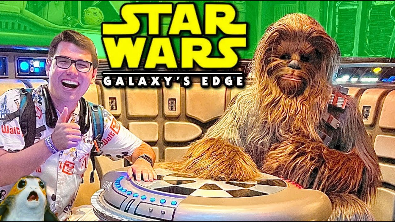 Chewbacca MEETS INSIDE Millennium Falcon at Star Wars Galaxy's Edge ...